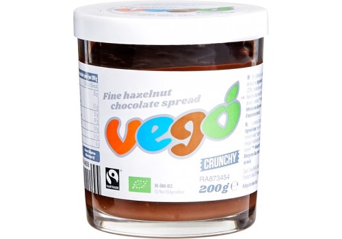 Vego fine hazelnut crunchy chocolate spread (200g) | quaycoop.com
